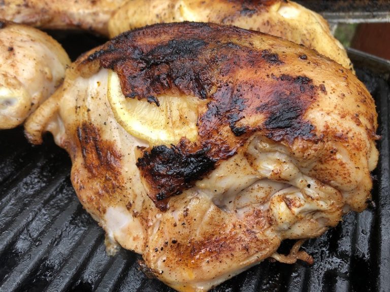 Grilled Bone In Chicken Breasts [Split, Skin On] with Rosemary and ...